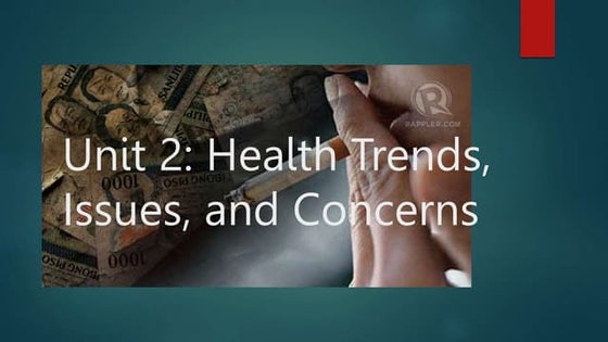 Health Trends, Issues and Concerns NATIONAL LEVEL | PPT