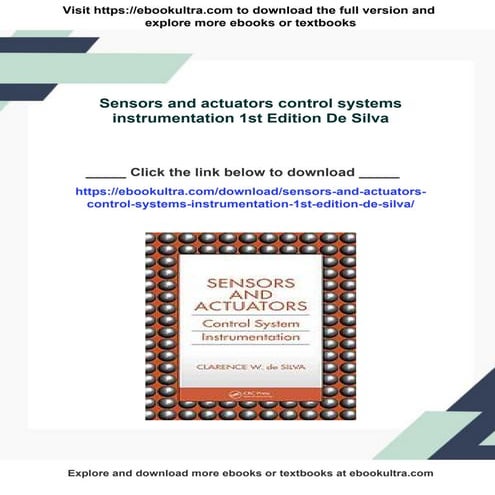 Sensors and actuators control systems instrumentation 1st Edition De ...