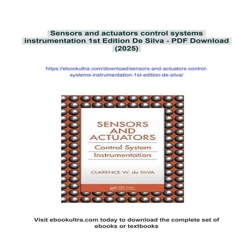 Sensors and actuators control systems instrumentation 1st Edition De ...