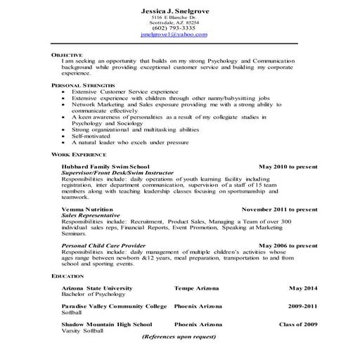 Jessica J Resume. | DOCX
