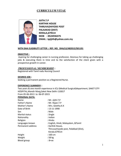 DHA RN CV | PDF