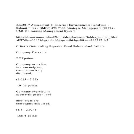 362017 Assignment 1 External Environmental Analysis - Submi.docx