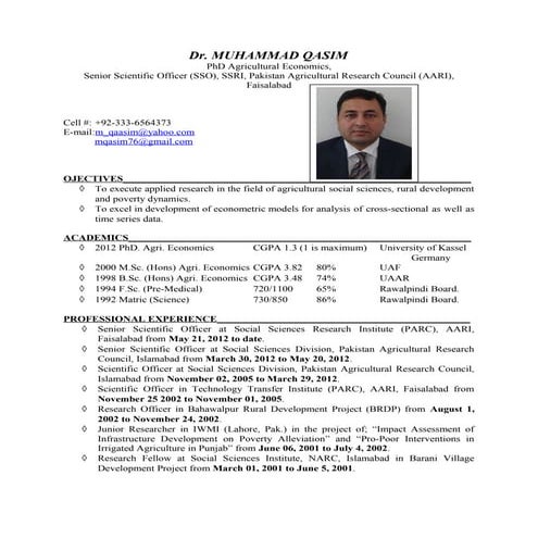 Qasim cv 18-08-15 | PDF