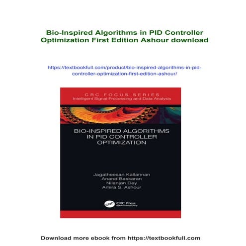 Bio-Inspired Algorithms in PID Controller Optimization First Edition Ashour | PDF