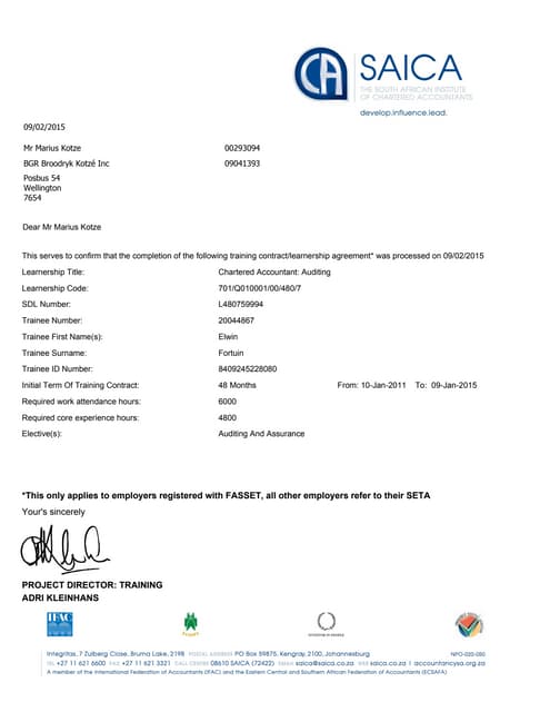 BBBEE certificate 2015 | PDF