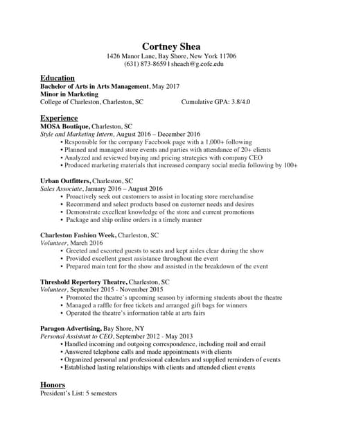 PITT Resume Spring 2017 | PDF