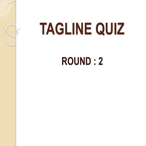 Tagline quiz | PPTX