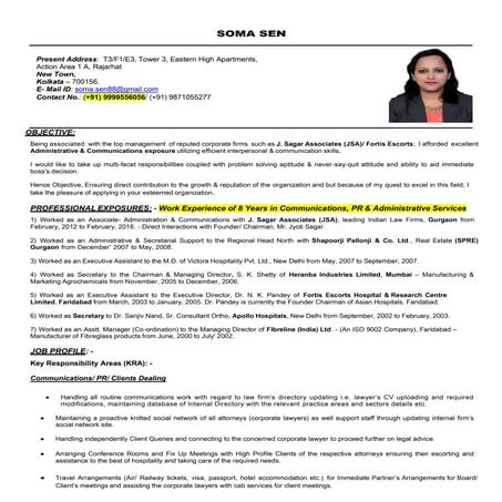 SOMA SEN Resume | PDF
