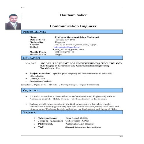 Yasser_CV | PDF