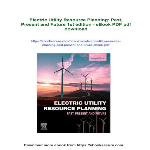 Electric Utility Resource Planning: Past, Present and Future 1st ...