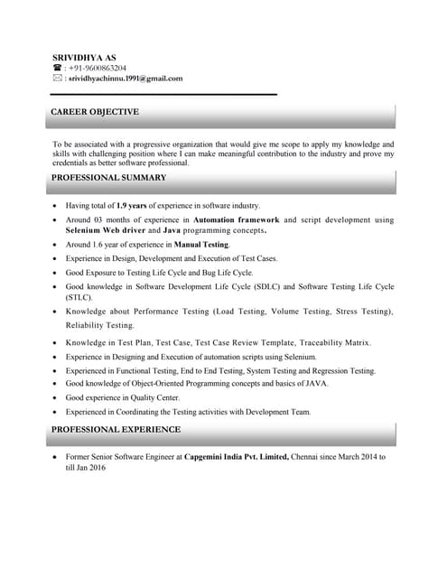 Sumathi_Resume | PDF