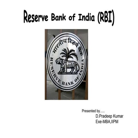 The reserve bank of india | PPTX