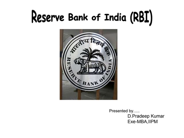 The reserve bank of india | PPTX