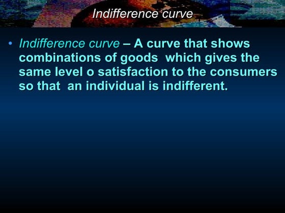 Indifference curve analysis | PDF