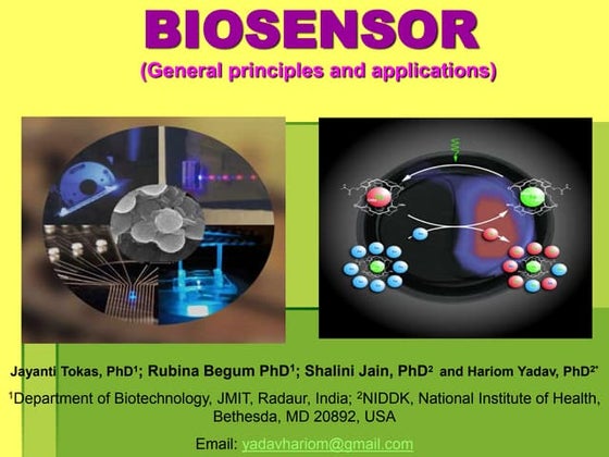 Nanobiosensors | PPTX | Chemistry | Science