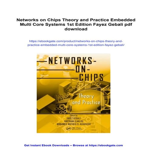 Networks on Chips Theory and Practice Embedded Multi Core Systems 1st ...