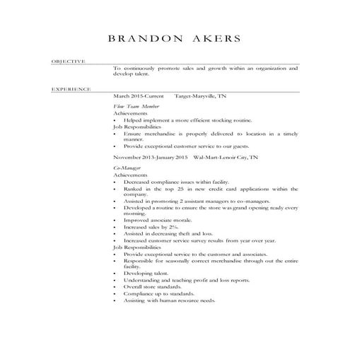 Brandon new resume | DOCX