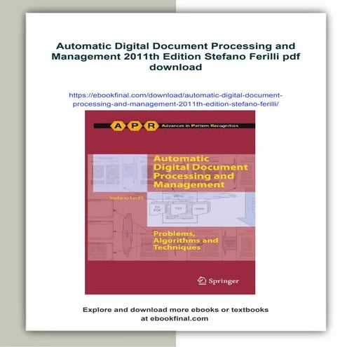 Automatic Digital Document Processing and Management 2011th Edition Stefano Ferilli | PDF