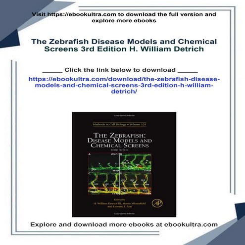 The Zebrafish Disease Models and Chemical Screens 3rd Edition H ...