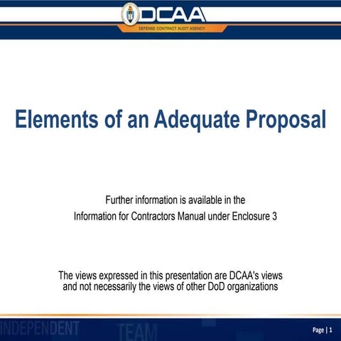Forward Pricing Rates Proposal Adequacy Audit Checklist | PDF