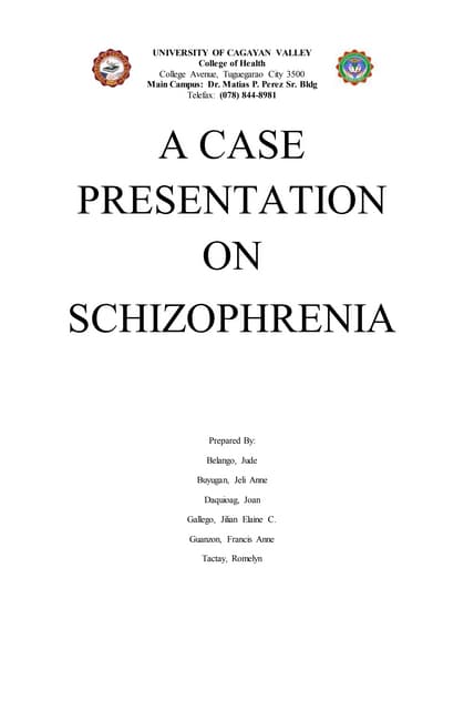 mental health nursing. This explains about the causes of Schizophrenia | PPT