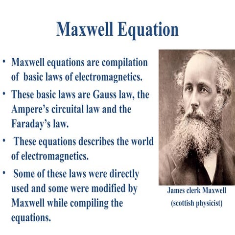Maxwell-Equations Theory and Derivation.ppt | Physics | Science