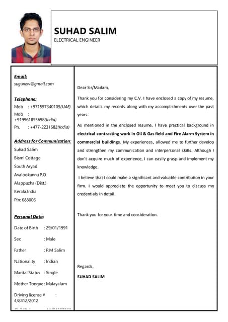 ELECTRICAL ENGINEER CV | DOCX | Civil Engineering Industry | Industries