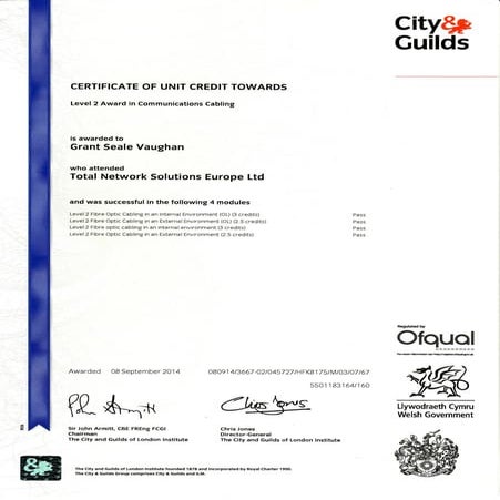 3667 Fibre Certificates | PDF