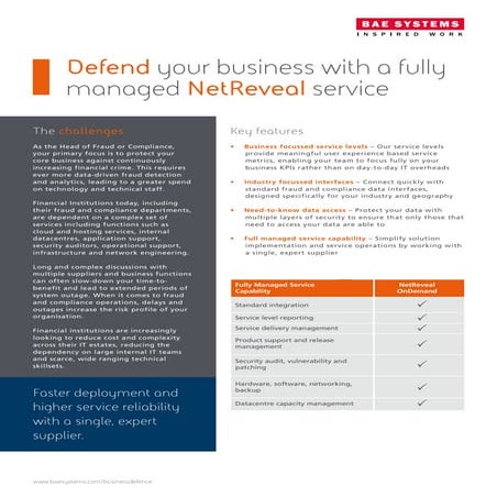 NetReveal OnDemand Fact Sheet APAC | PDF