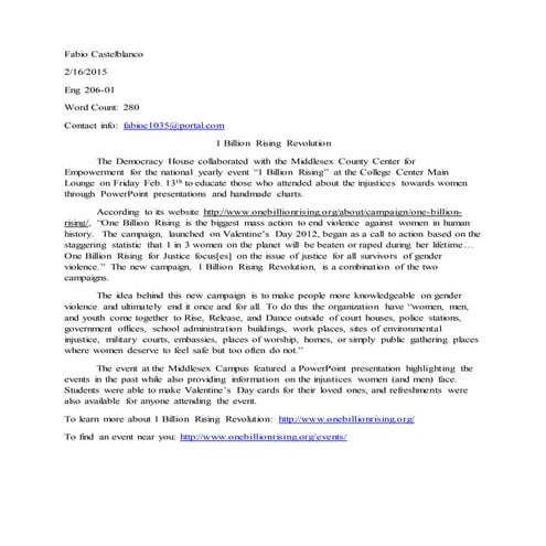 1 billion rising | DOCX