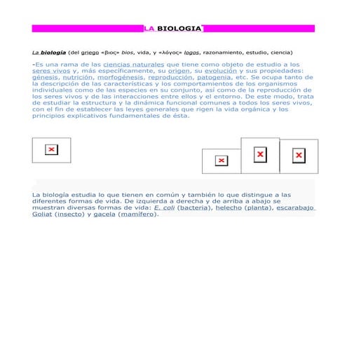 campodeestudiodelabiología ramas de la biologia | PPTX