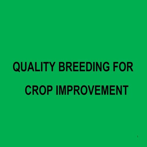 Quality breeding | PPT