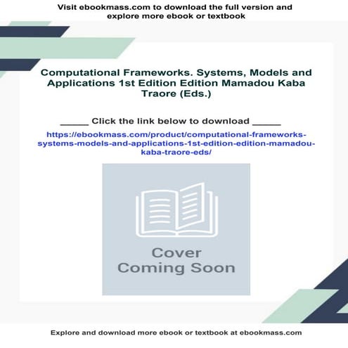 Computational Frameworks. Systems, Models and Applications 1st Edition Edition Mamadou Kaba ...