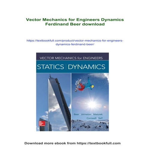 Vector Mechanics for Engineers Dynamics Ferdinand Beer | PDF