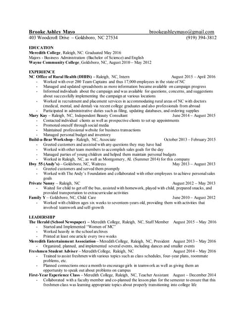 Megan Thompson Resume | PDF