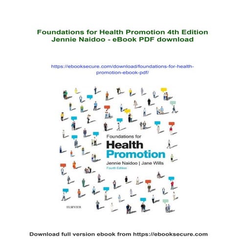 Foundations for Health Promotion 4th Edition Jennie Naidoo - eBook PDF ...