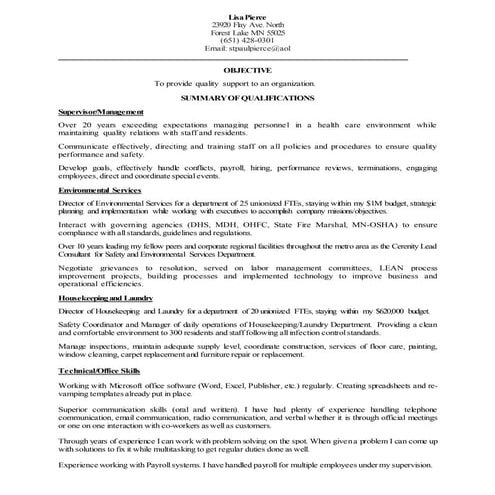 Lisa Pierce Resume 2016 | DOCX