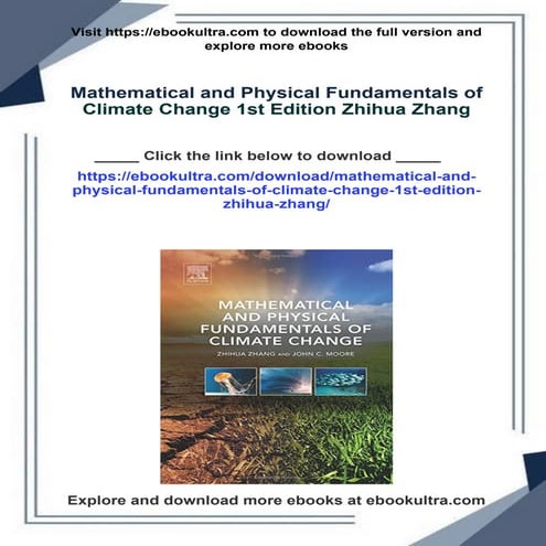 Mathematical and Physical Fundamentals of Climate Change 1st Edition Zhihua Zhang | PDF