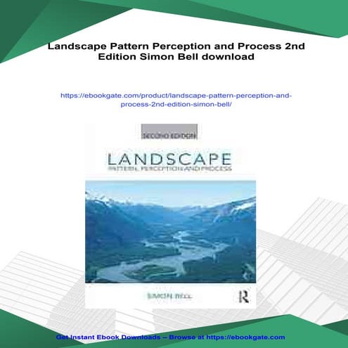 Landscape Pattern Perception and Process 2nd Edition Simon Bell | PDF
