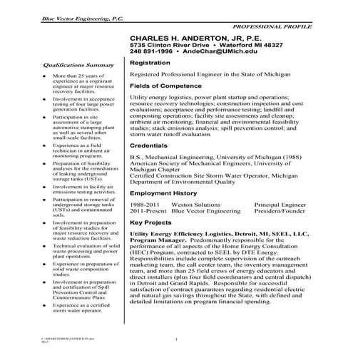 Terry Schaffer Resume Final 11 June 15 | PDF