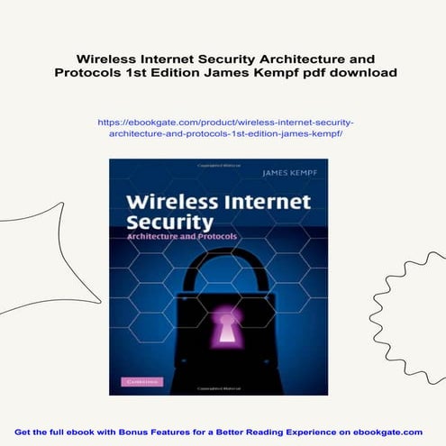 Wireless Internet Security Architecture and Protocols 1st Edition James ...