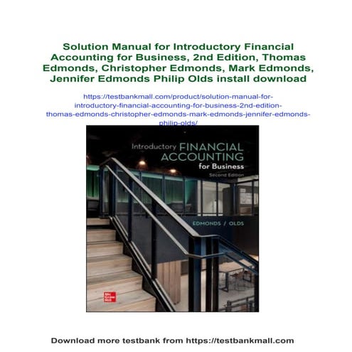 Solution Manual for Introductory Financial Accounting for Business, 2nd ...