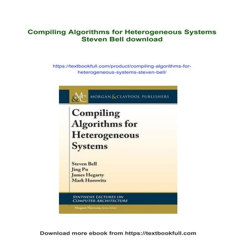 Compiling Algorithms for Heterogeneous Systems Steven Bell | PDF