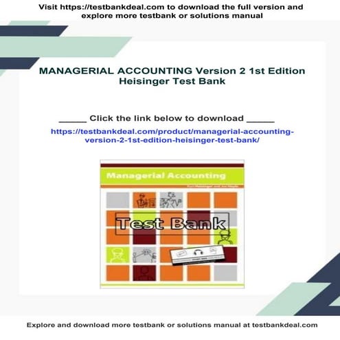 Solution Manual For Accounting for Decision Making and Control, 7e ...