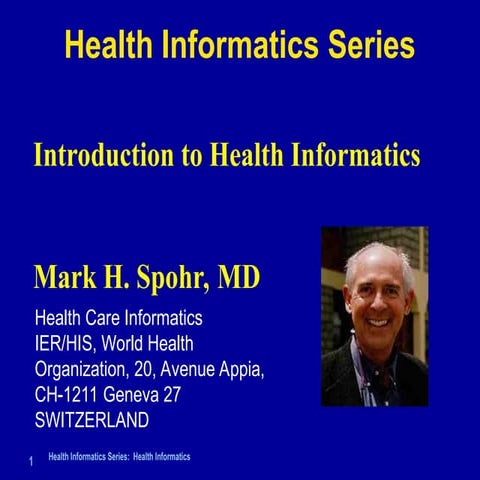Introduction to health informatics course | PPT