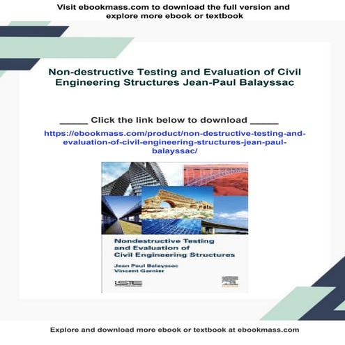Non-destructive Testing and Evaluation of Civil Engineering Structures ...