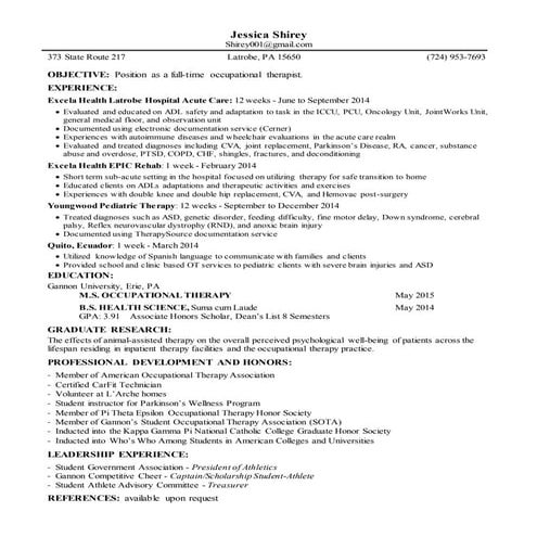 Jessica Shirey's Resume | PDF