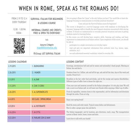 Learning Italian in Courses | PPTX