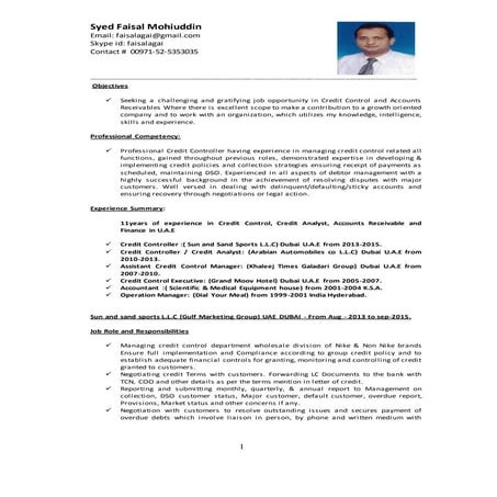 Faisal CV credit controller | DOCX