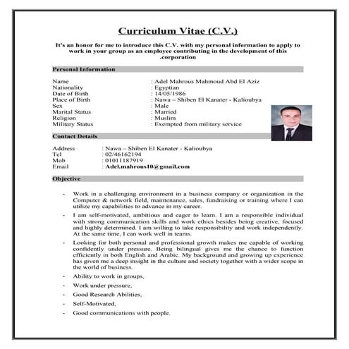 Adel Mahrous CV | DOC